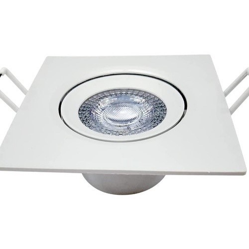 Spot Led Luminária 5w Quadrado 6500k Direcionável Cor Branco Frio 110V ...