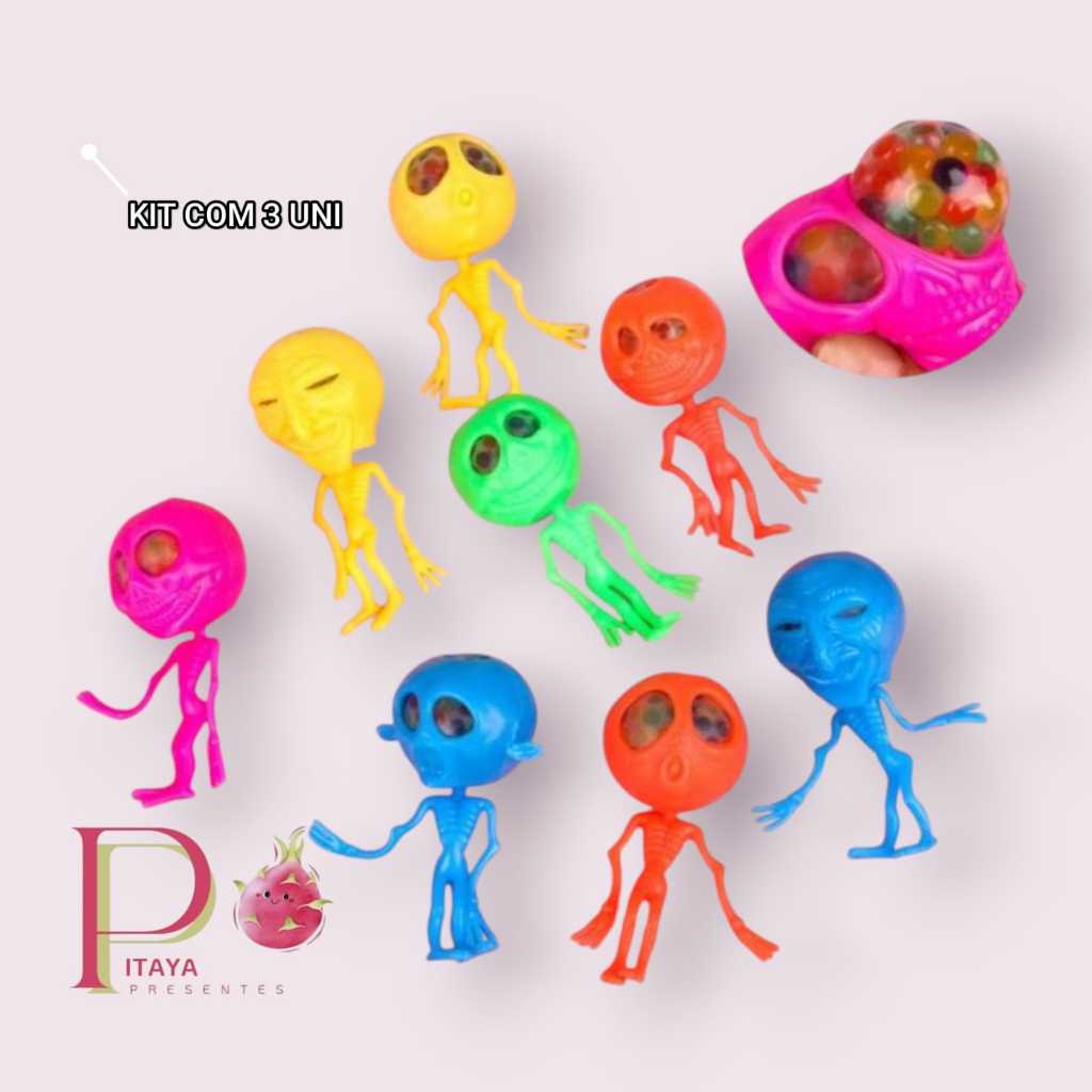 Squish BALL Alien - KIT COM 3 - Brinquedo FIDGET Anti Stress | Shopee ...