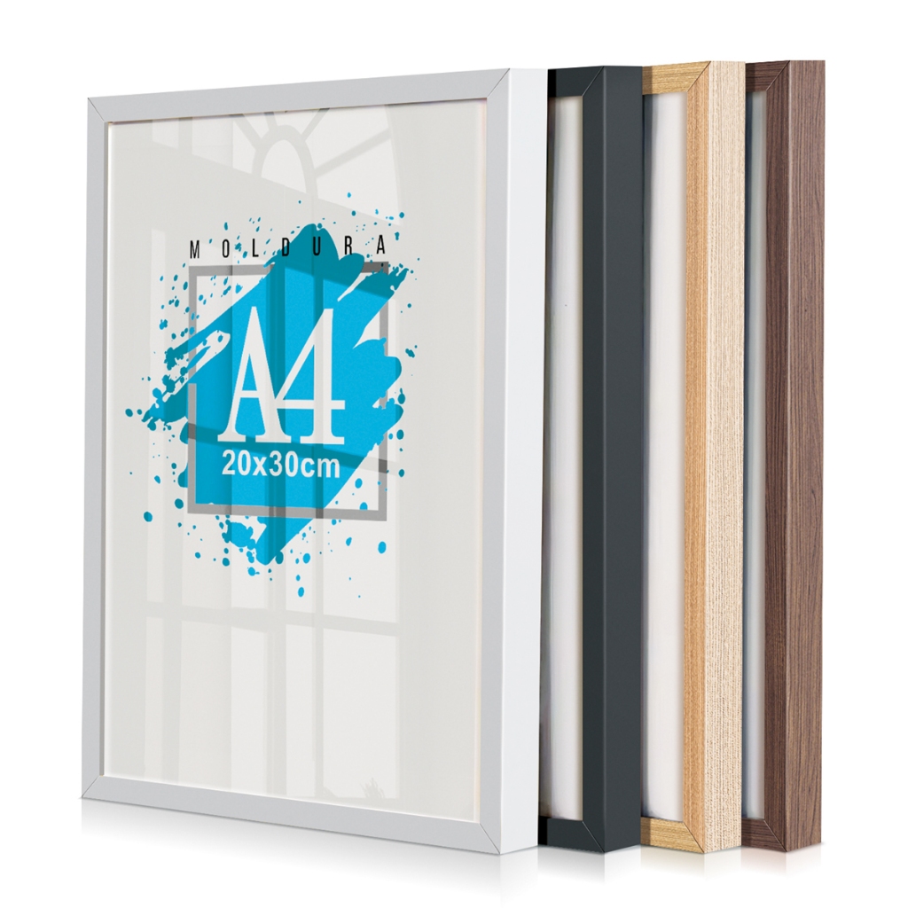 Kit 3 Molduras A4 Com Acetato Para Foto Certificado Poster Porta Retrato 30x20 cm | Shopee Brasil