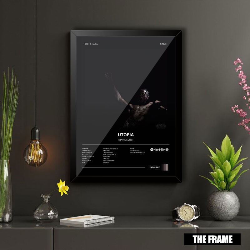 Quadro Decorativo Spotify Travis Scott Album Utopia | Shopee Brasil