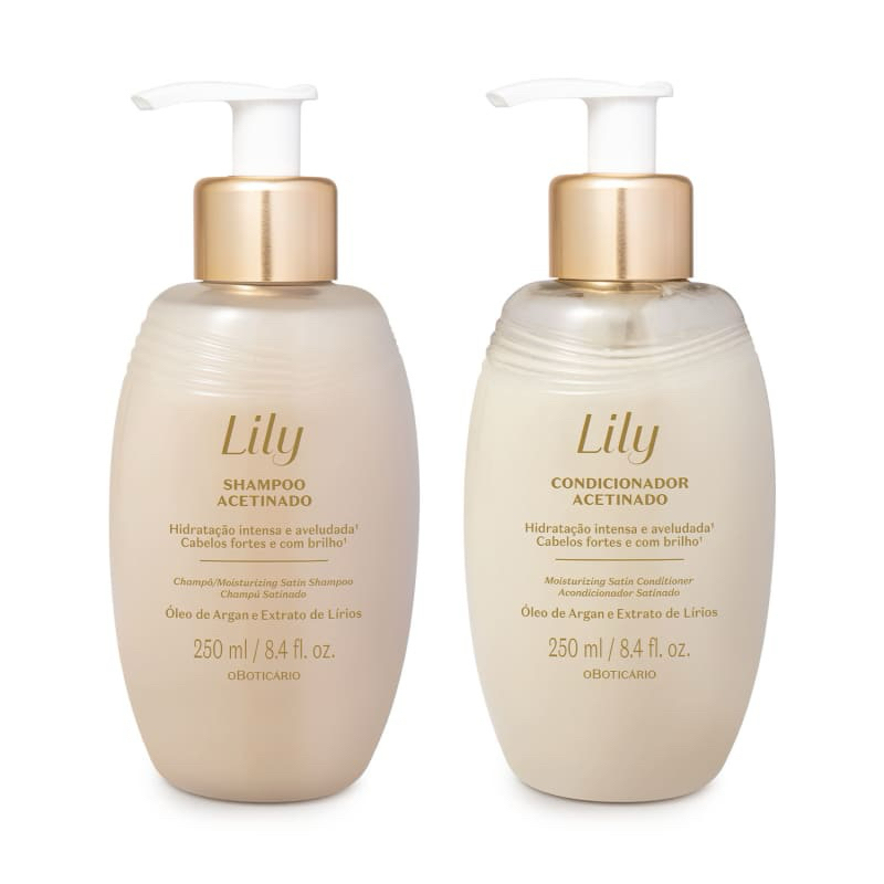 kit Lily Acetinados: Shampoo 250ml + Condicionador 250ml | Shopee Brasil