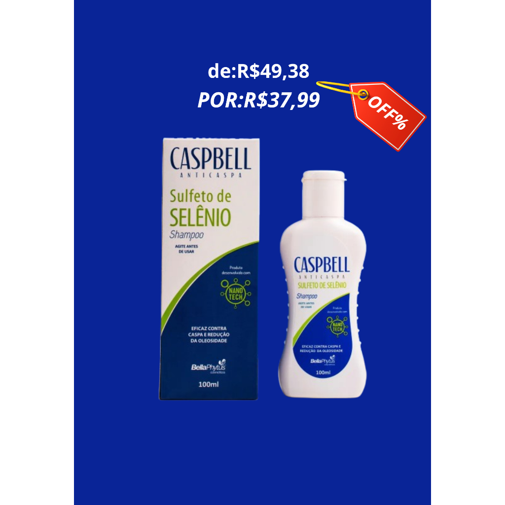 ANTI CASPA SULFETO DE SELÊNIO 100mL CASPBELL | Shopee Brasil