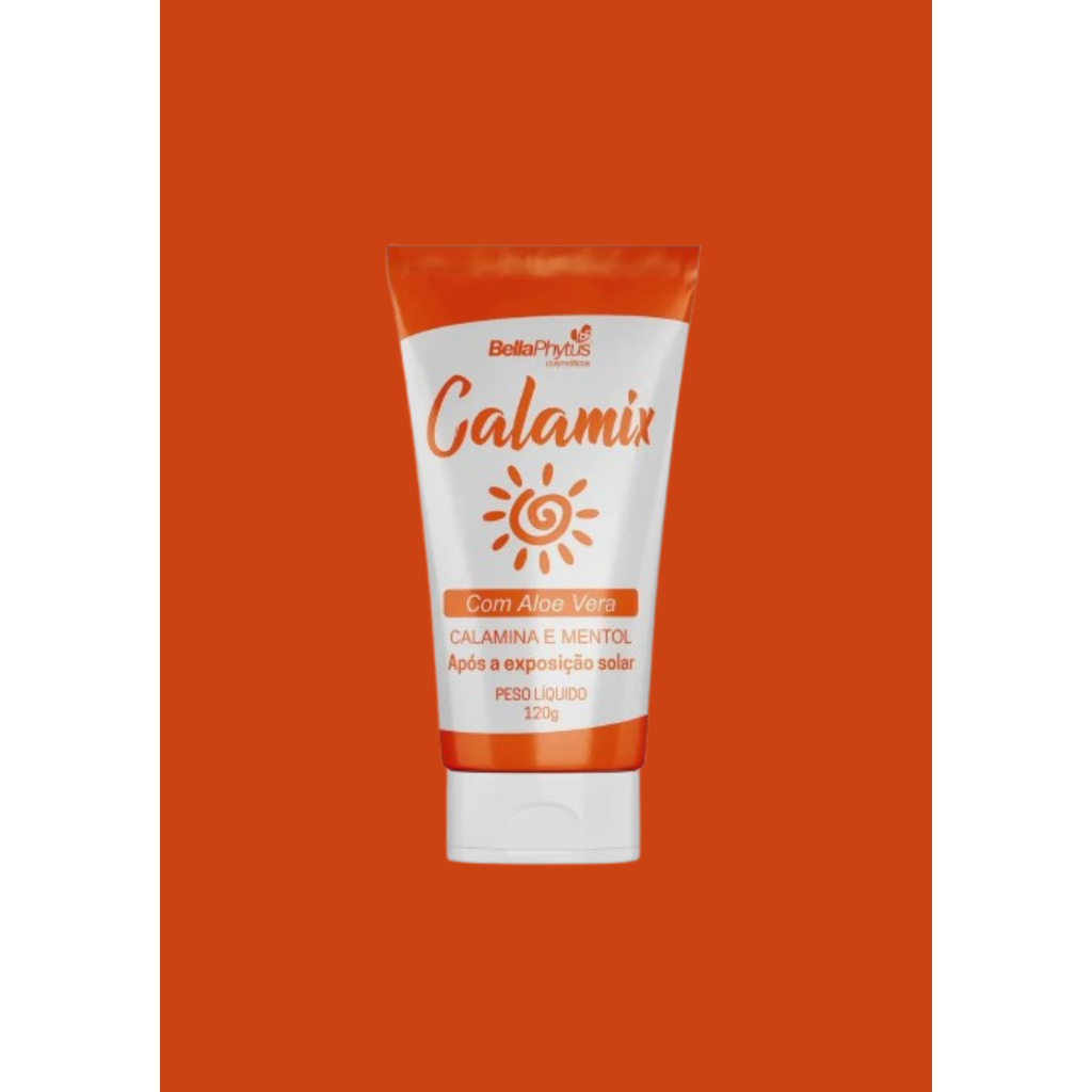 PÓS SOL LOÇÃO COM CALAMINA, MENTOL E ALOE VERA CALAMIX 120g | Shopee Brasil