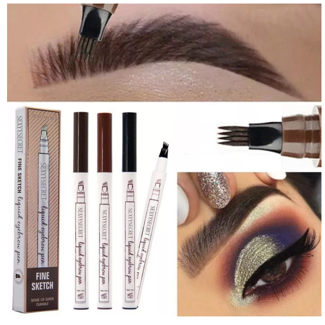 Caneta Sobrancelha Barba A Prova D Agua Fio A Fio Microblanding