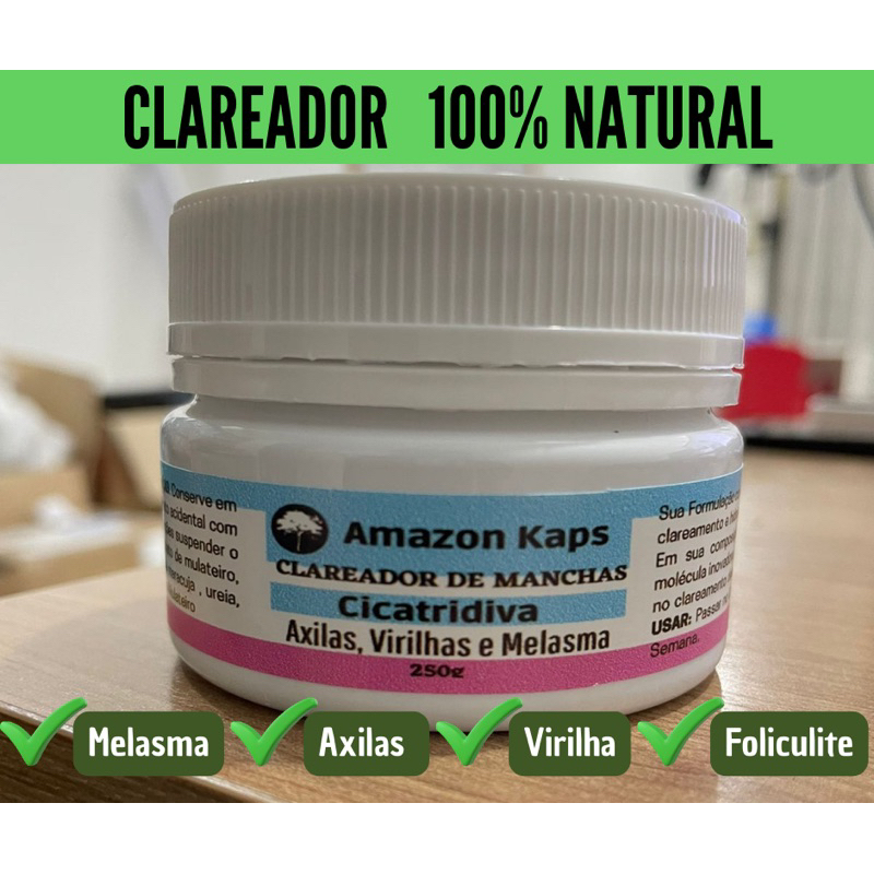 Clareador Original 100% natural Cicatridiva | Shopee Brasil