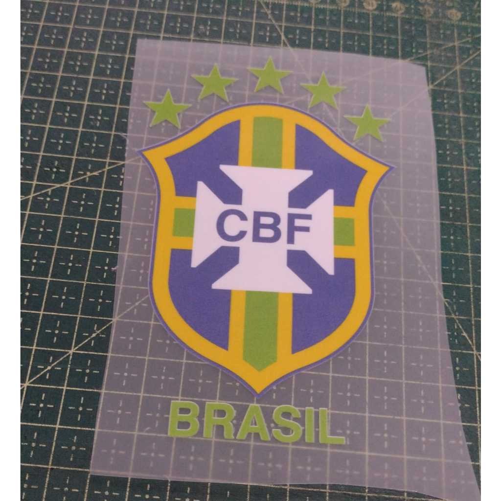 Adesivo Têxtil Termocolante CBF - Selção Brasileira escrito BRASIL ...