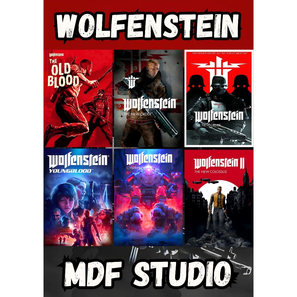 Placas Quadros Decorativos - Posters EM MDF Exclusivos de Wolfenstein ...