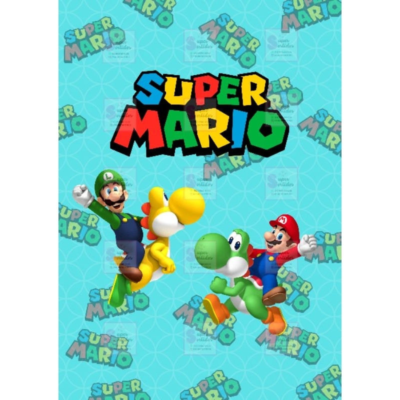 Adesivos para capa de caderno personalizados tema SUPER MARIO. (Leia a ...