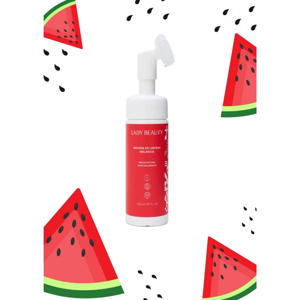 Mousse de Limpeza Facial Melancia Lady Beauty | Shopee Brasil