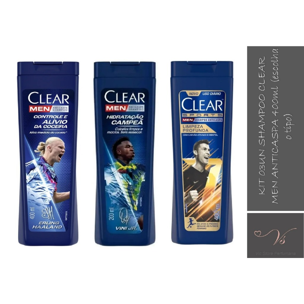 Shampoo Anti Caspa Clear Men Jogadores 400ml (escolha o tipo) | Shopee ...
