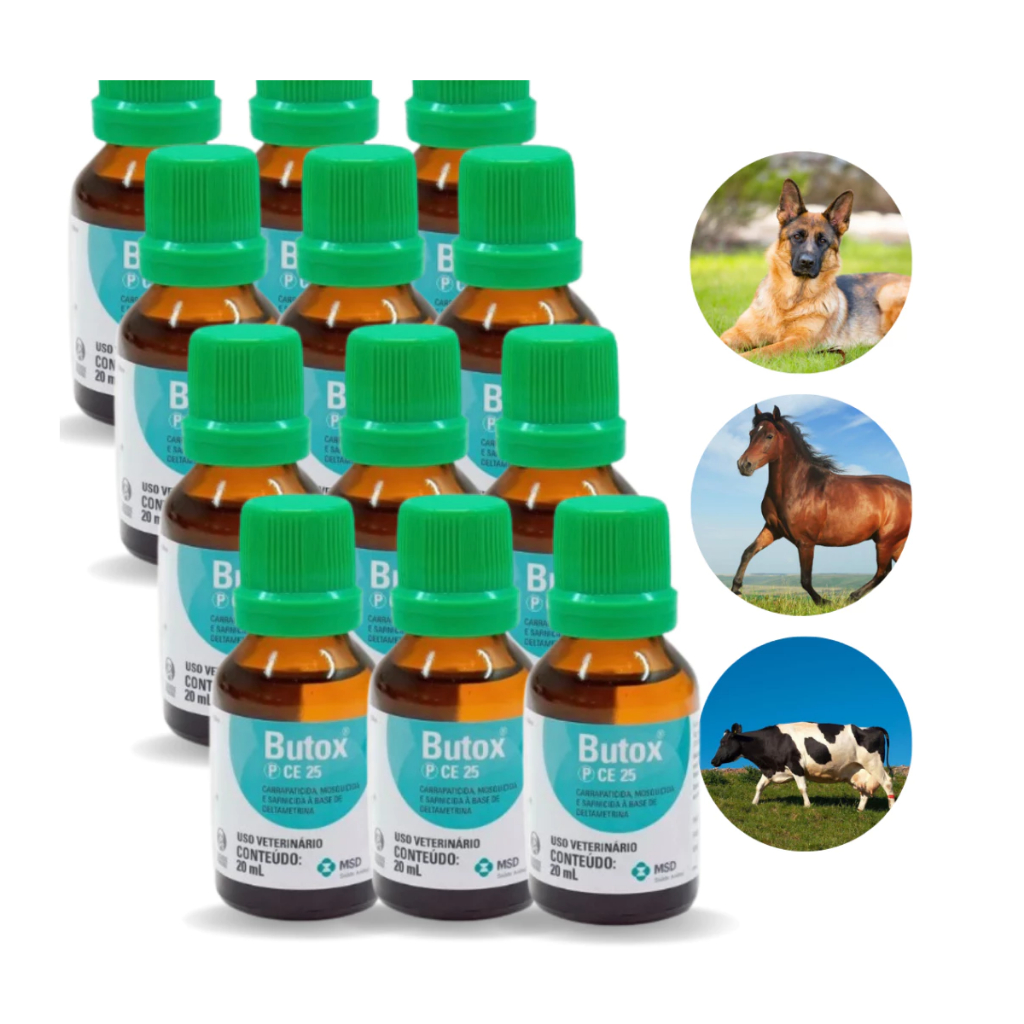 Kit 12 Un Butox 20ml Para Matar Carrapato E Pulgas | Shopee Brasil