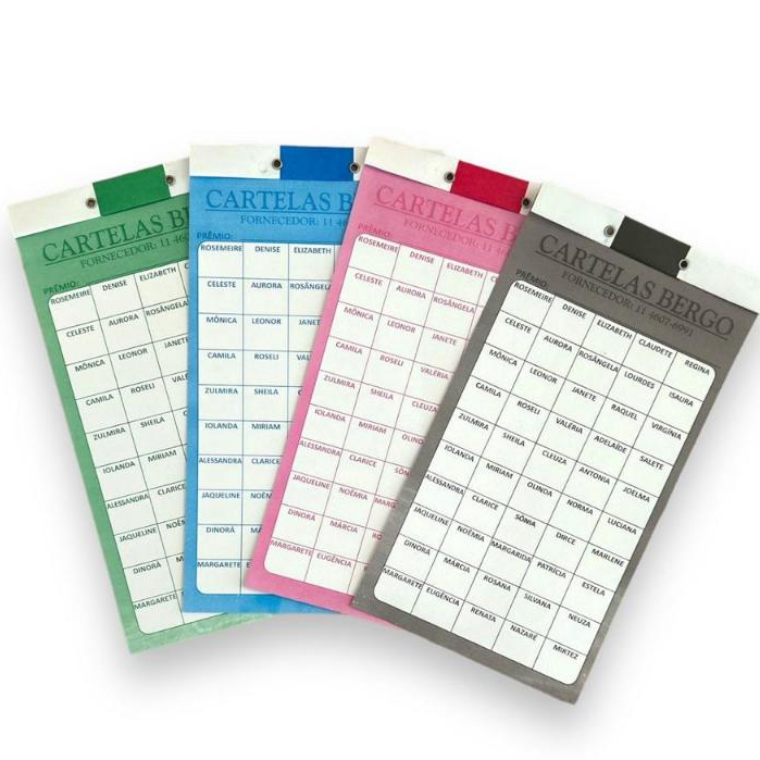 Rifa Cartela de 50 Nomes (Pacote 50 unidades ) | Shopee Brasil
