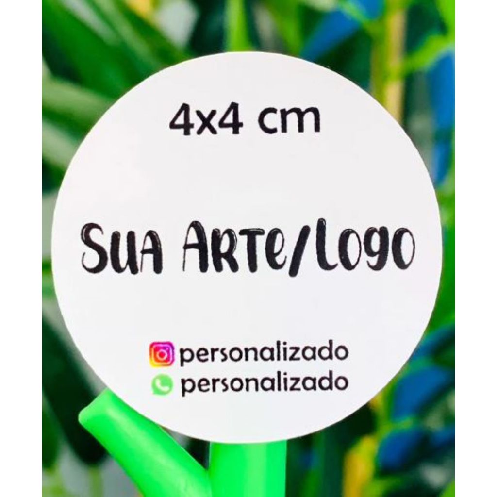 Adesivos Personalizados 4x4 cm - Recorte Eletrônico 135 unidades | Shopee Brasil