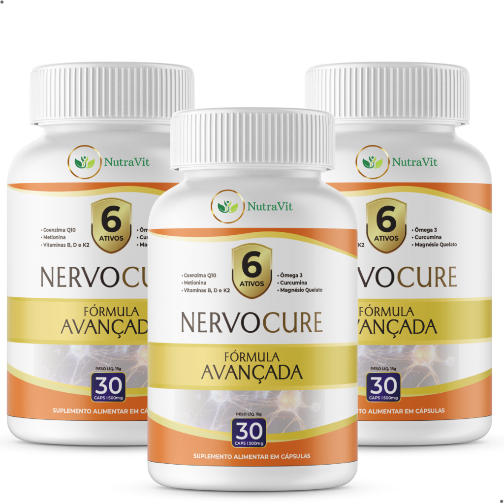 3 Suplemento Natural Nervocure Original Nervo Cure Dores Com Nota ...