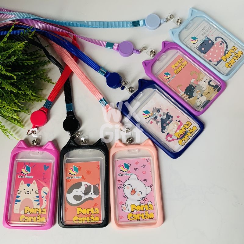 Porta Cartão/ Crachá de Gatinho Retratil Roller Clips - Interpaper / WX ...