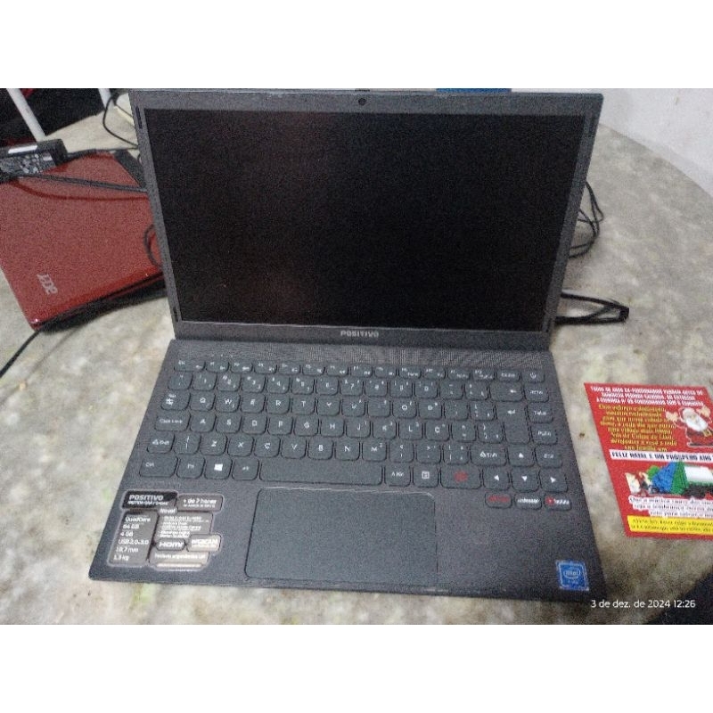 notebook positivo para conserto reposição de peças,teclado travado sem ...