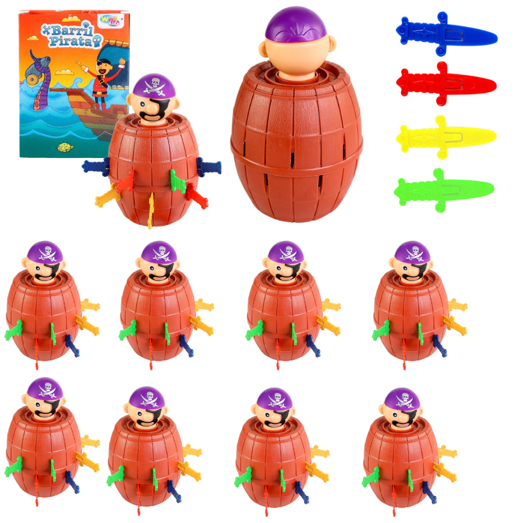 Kit com 20 Pula Pirata Espaço Barril Grande Castela Brasil Caribe Jogo ...