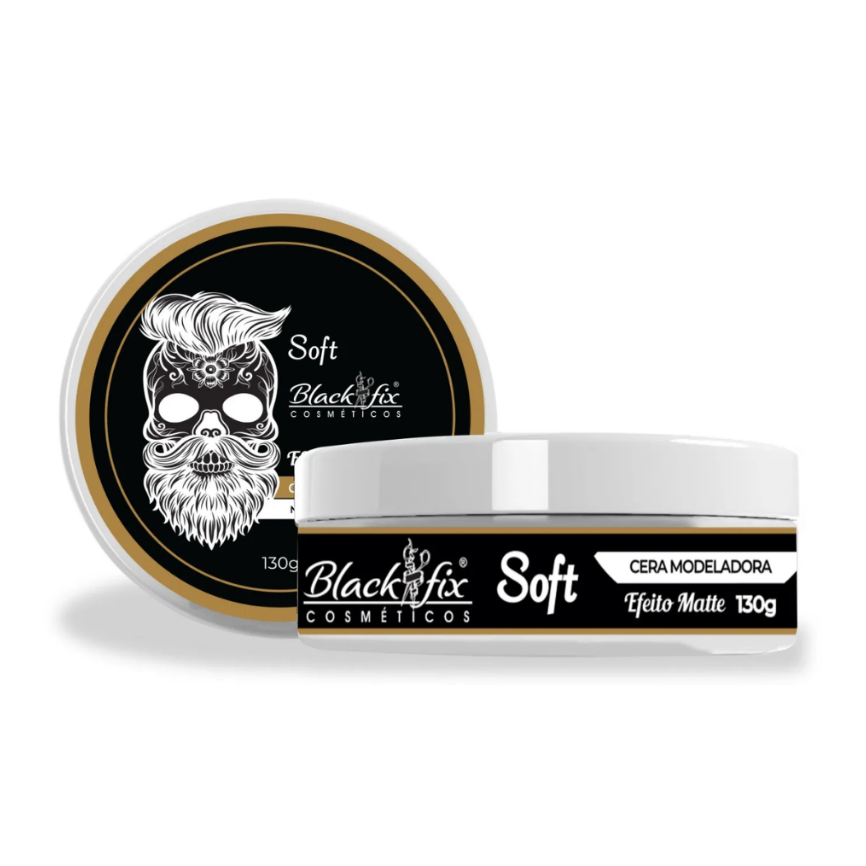 Cera Pomada Modeladora Soft Efeito Matte 130g para Cabelo - Black Fix ...