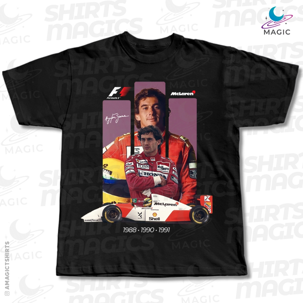 Camiseta Fórmula 1 Legado Lenda Eterna F1 MAGIC CAR 100% Algodão ...