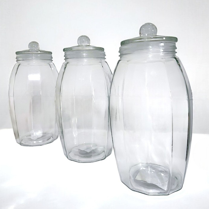 KIT POTE DE VIDRO GRANDE PORTA MANTIMENTO TAMPA COM VEDAÇÃO ANTI-INSETO ...