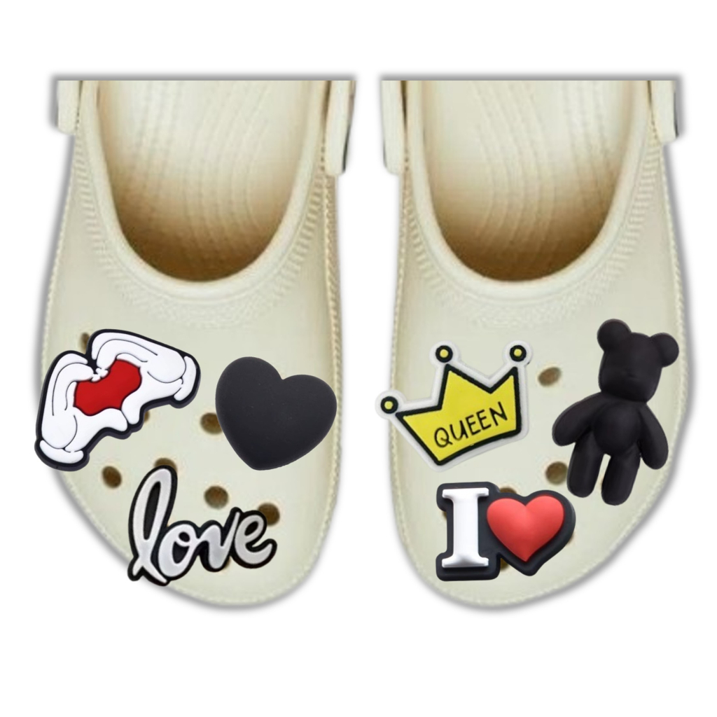 Pins Botons Para Crocs Black Queen Love Kit com 7 Pins Sortidos ...
