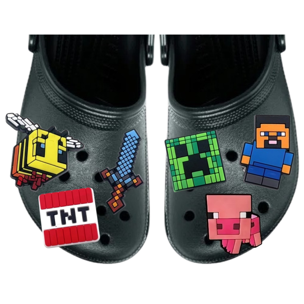 Pins Botons Para Crocs Minecraft PC Video Game Kit com 8 Pins Sortidos ...