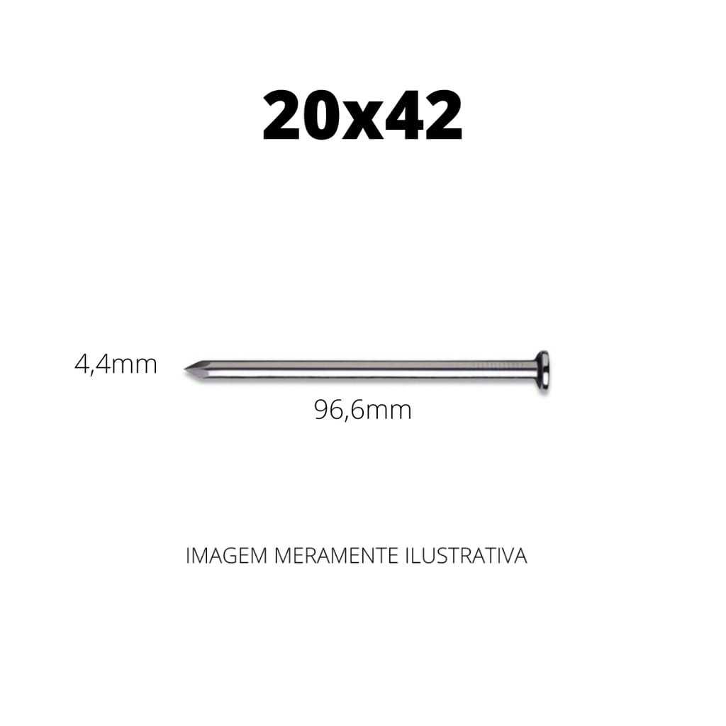 PREGO 20X42 POLIDO COM CABECA 1KG | Shopee Brasil