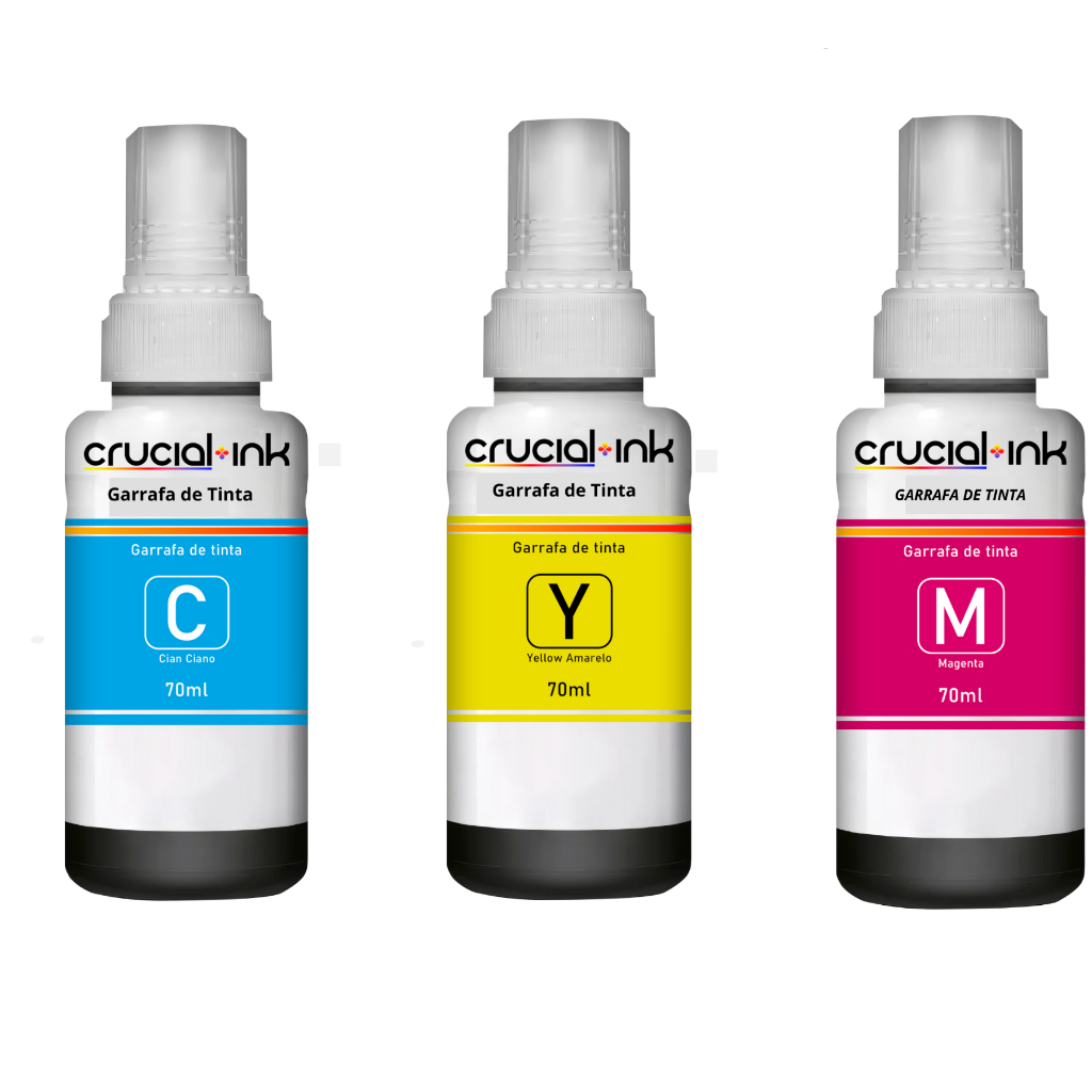 Kit 3 Refil Tinta Para Uso Epson Color L110, L120, L220, L365, L375 ...