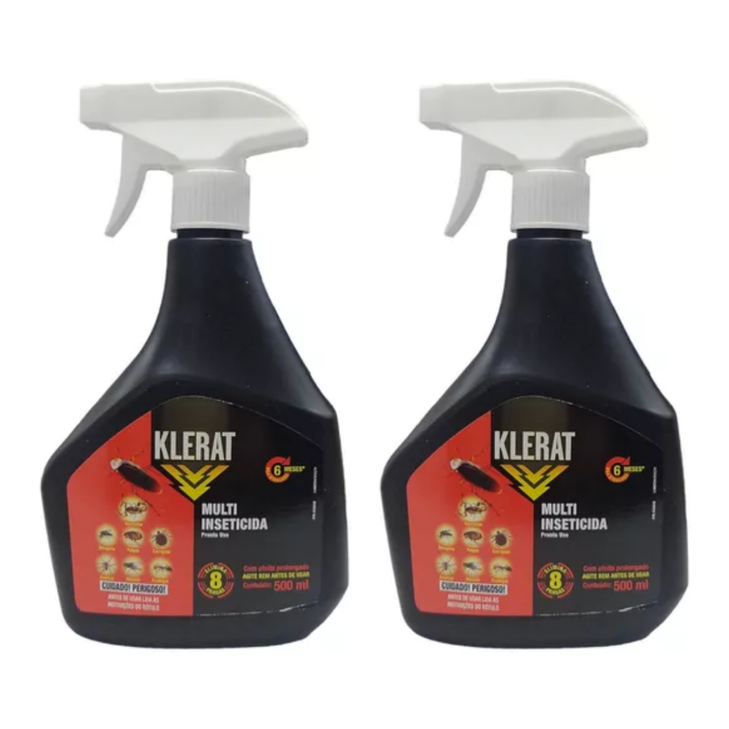 Kit com 2 Klerat multi inseticida 500ml | Shopee Brasil