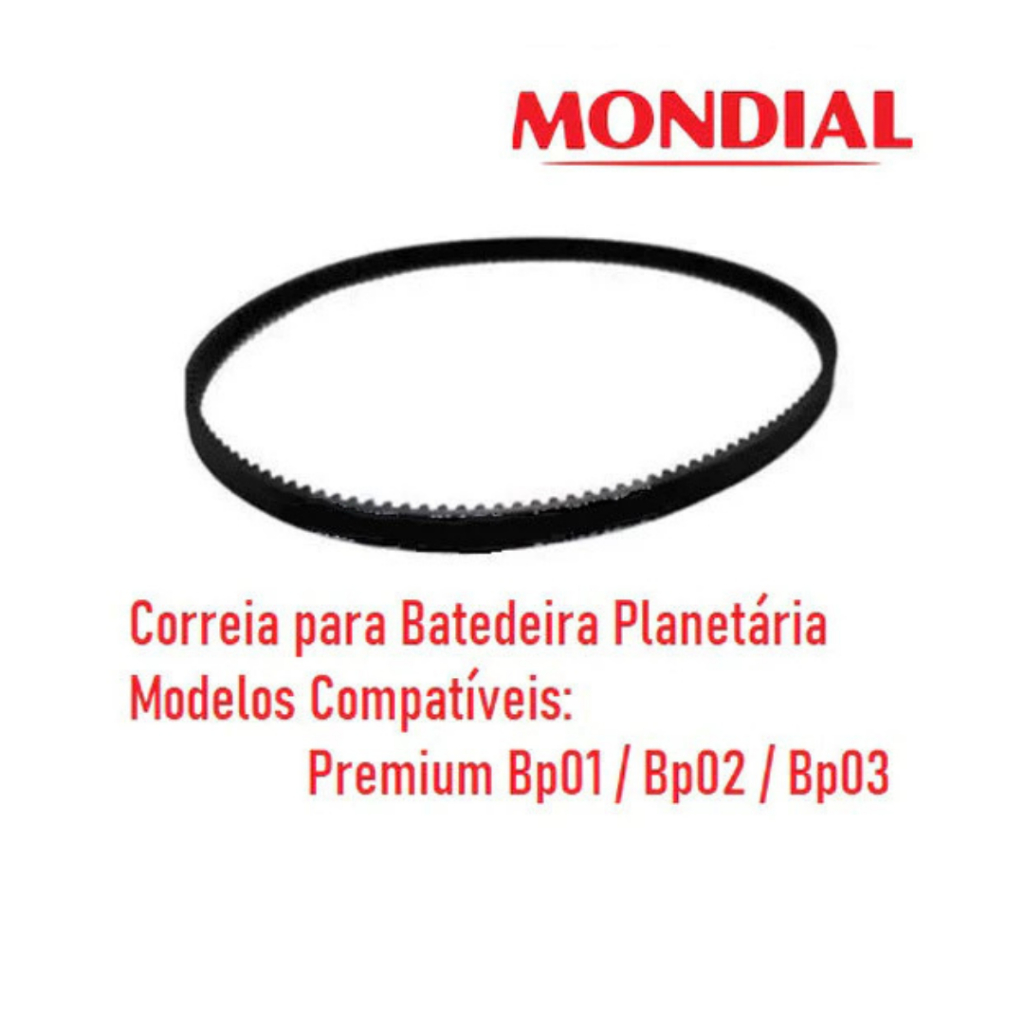 CORREIA DENTADA P/ BATEDEIRA PLANETÁRIA MONDIAL PREMIUM Bp01 / Bp02 / Bp03 | Shopee Brasil