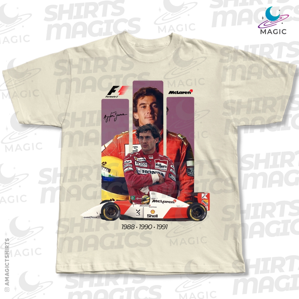 Camiseta Fórmula 1 Legado Lenda Eterna F1 MAGIC CAR 100% Algodão ...
