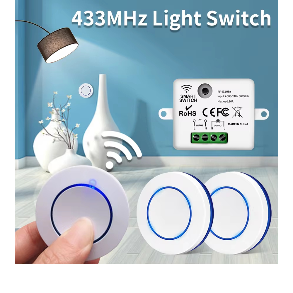 Interruptor Three Way Sem Fio Rf433 + 2 Botões Sobrepor 3m | Shopee Brasil