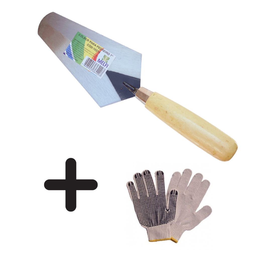 Colher de pedreiro canto reto 7 cabo de madeira trolha ferramenta para ...