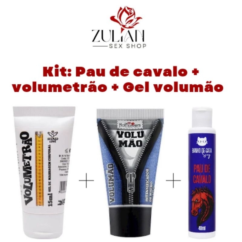 KIT: PAU DE CAVALO + VOLUMETRÃO + VOLUMÃO - Sex Shop | Shopee Brasil