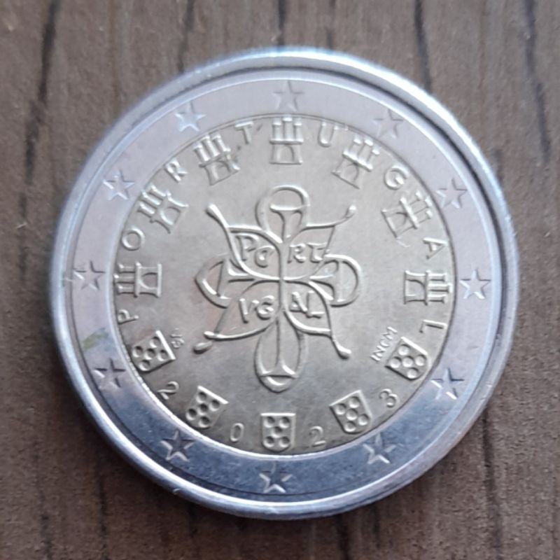 Moeda 2 Euros Portugal 🇵🇹 Aresta Sete castelos e cinco escudos | Shopee ...