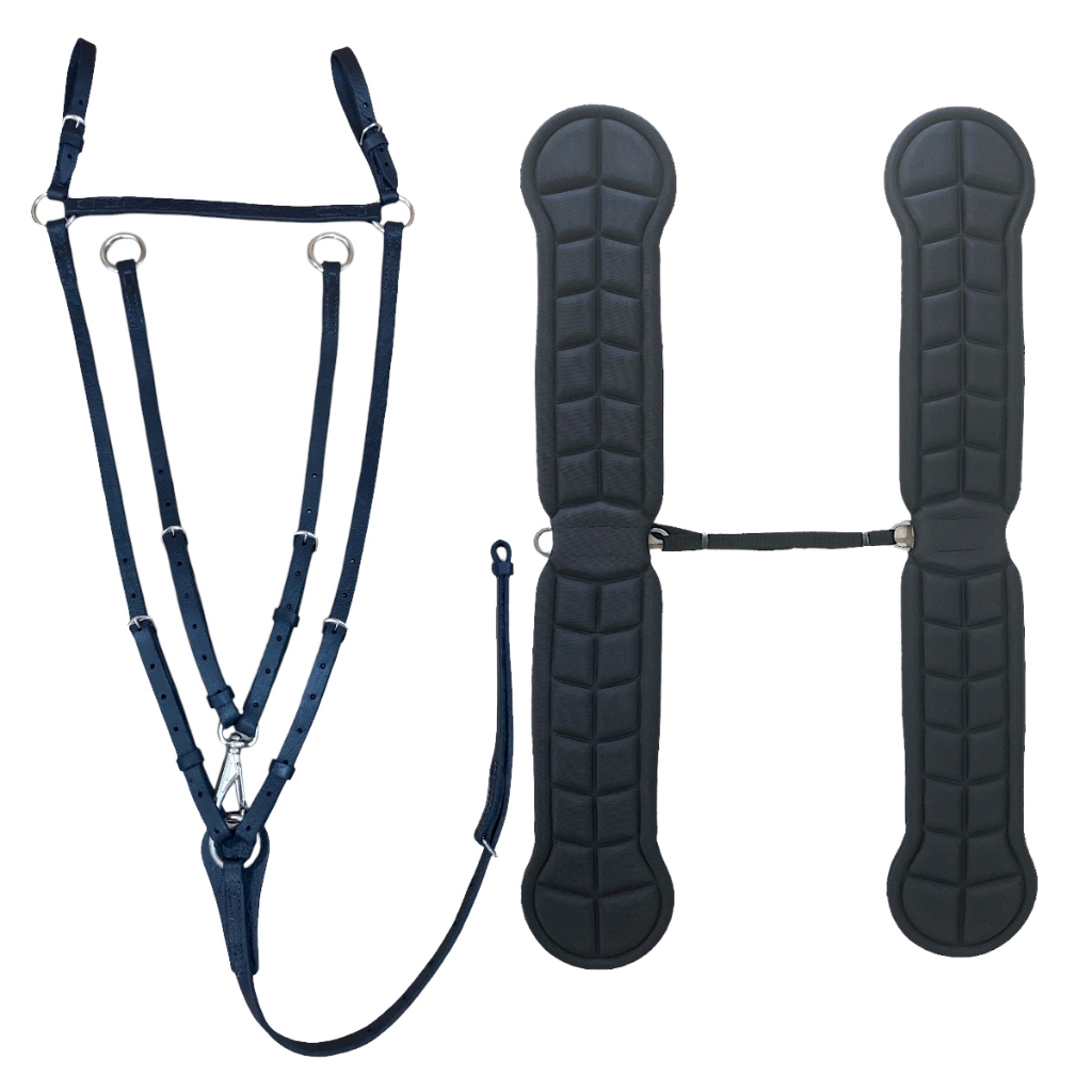 Jogo Cilha E Barrigueira Anatômica Com Peiteira Para Cavalos Hípico ...