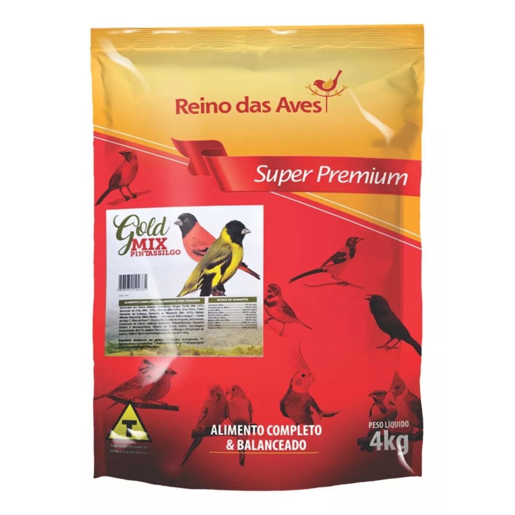 Pintassilgo Gold Mix 4kg - Reino Das Aves | Shopee Brasil