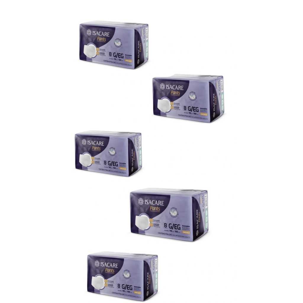 Isacare Pants (5 pacotes) P/M 40 un - G/XG 40 un | Shopee Brasil