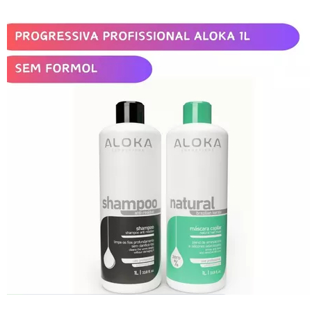 ALISANTE ALOKA 1L Progressiva Profissional de Salão Fio Lisinho Cabelo ...