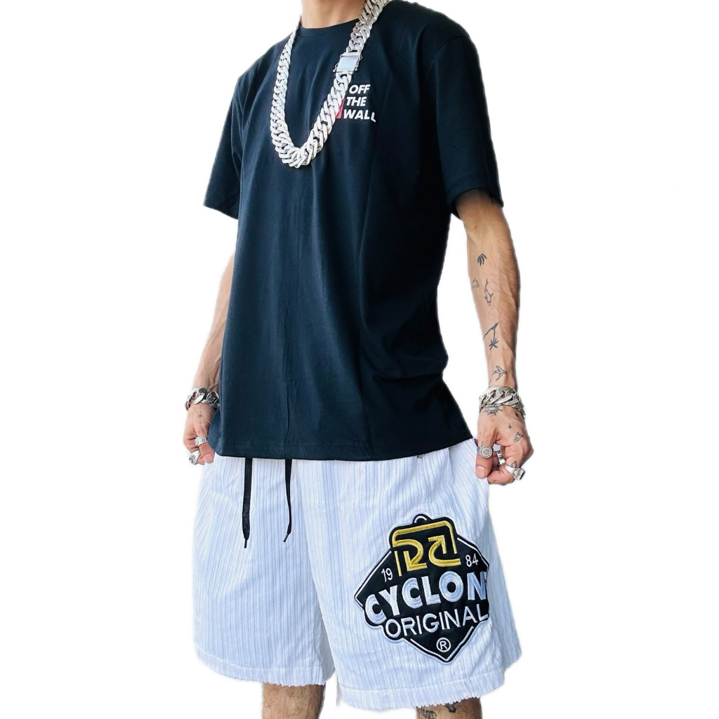 Kit Bermuda Da Cyclone Veludo White Chave e Camiseta Algodão Pop ...