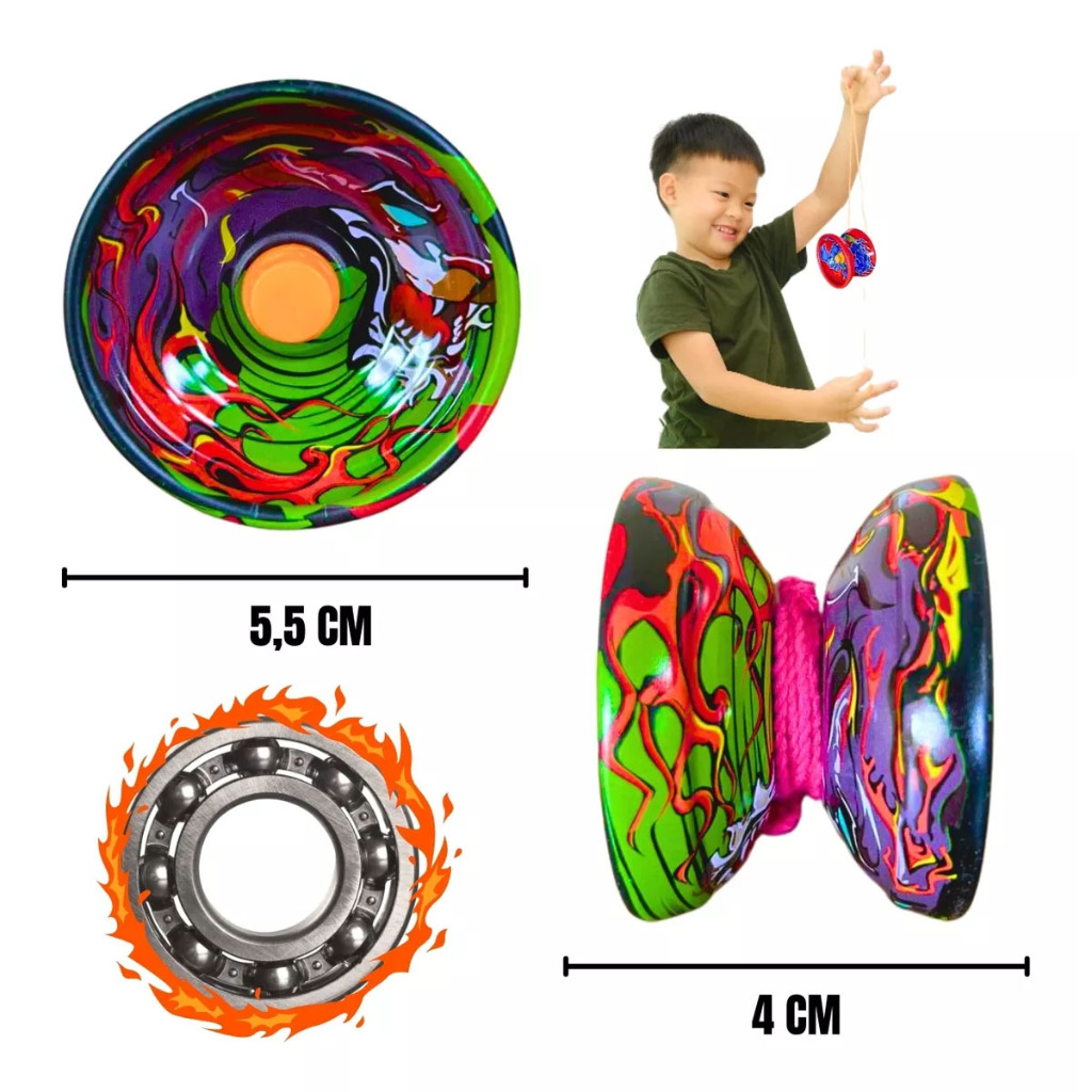 Yoyo Io-io Aluminio Yoyo Ioio Yo-yo Ioiô Rolamento Pro Metal | Shopee Brasil