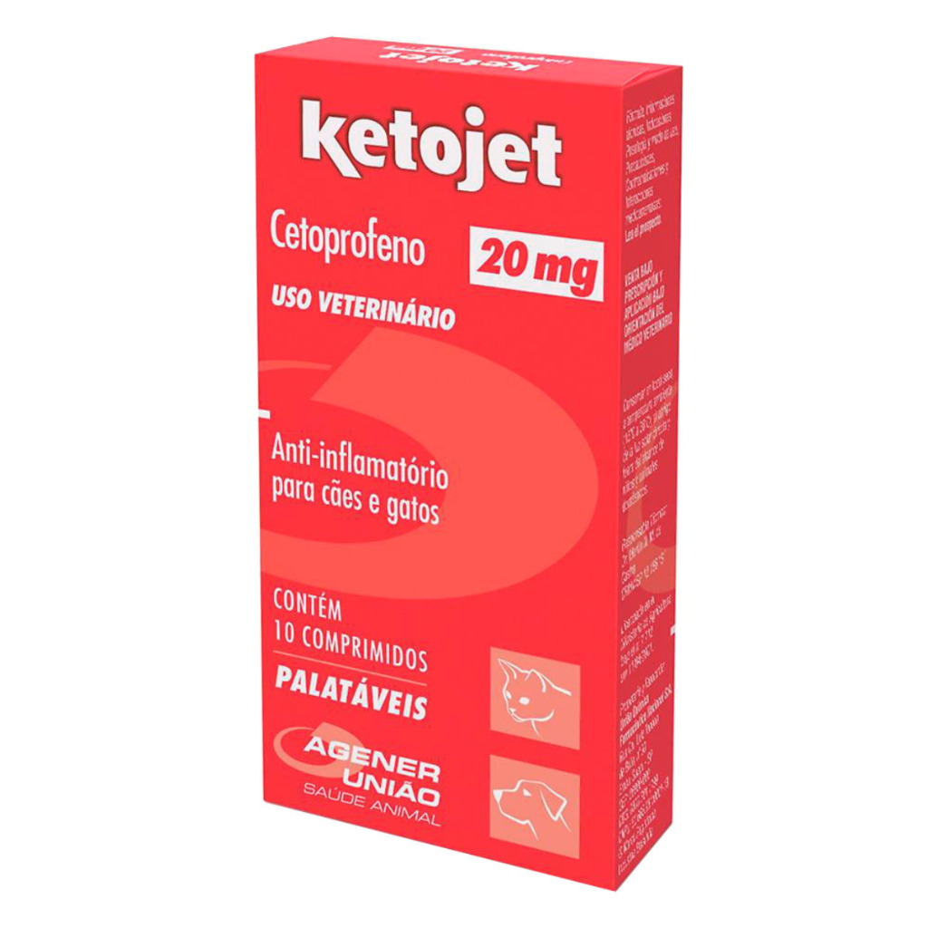 Anti-inflamatório Ketojet 20mg Agener União 10 Comprimidos | Shopee Brasil