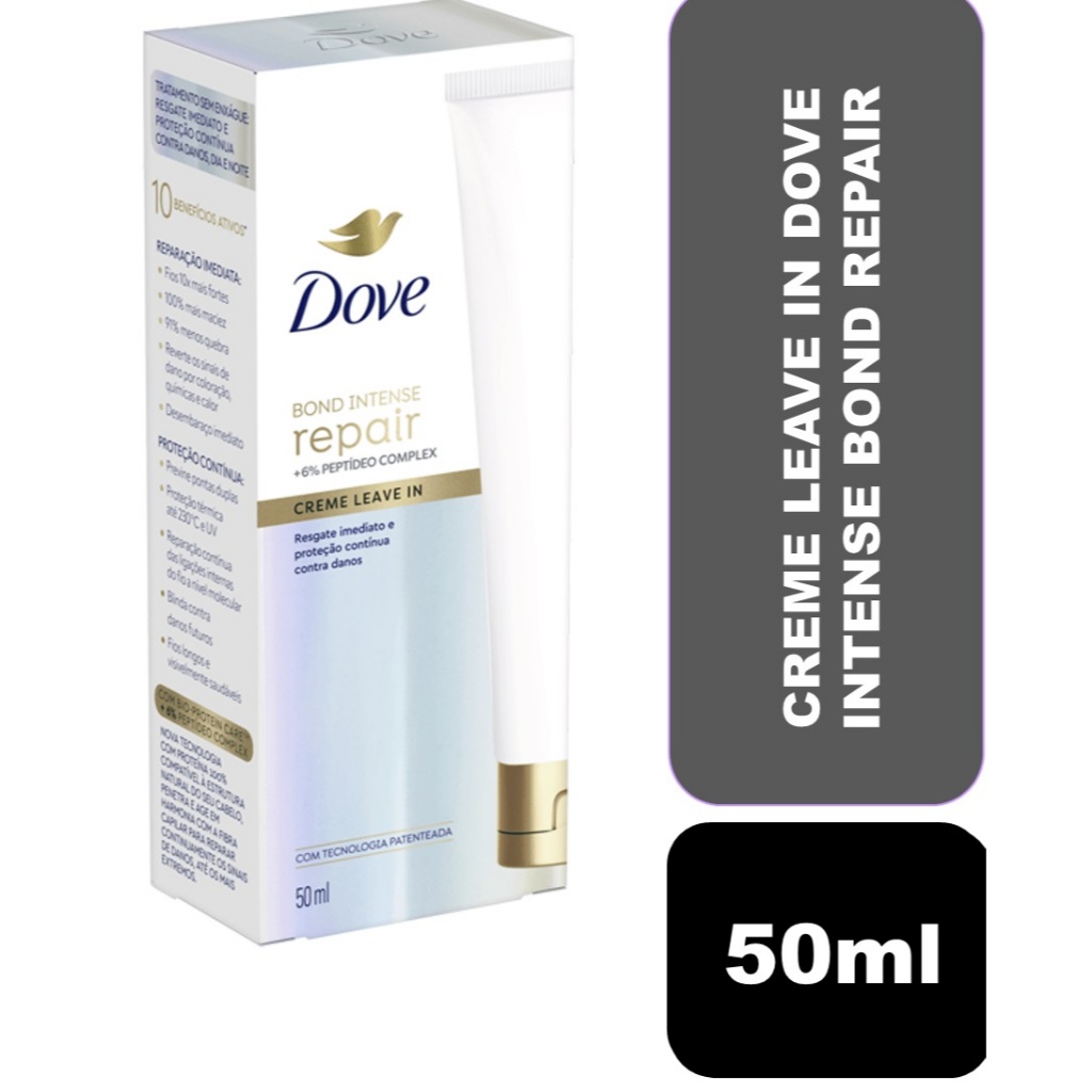 Creme Leave in Dove Bond Intense Repair 50ml | Shopee Brasil