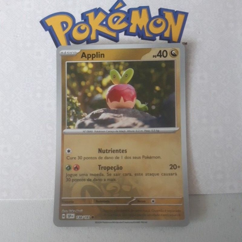 Carta Card Pokémon Applin | Shopee Brasil