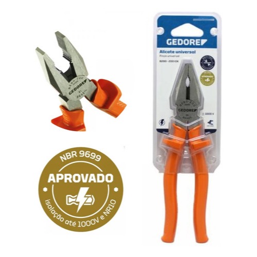 Alicate Universal Profissional 8 Gedore Isolado 1.000v Cromo Vanádio | Shopee Brasil