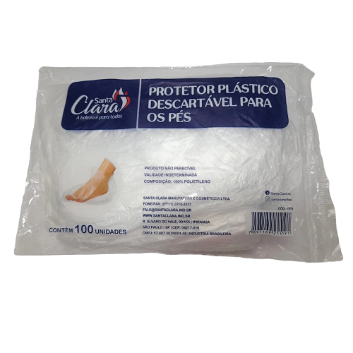 Protetor Plástico Descartável p/ os pés 100 unid Santa Clara | Shopee ...