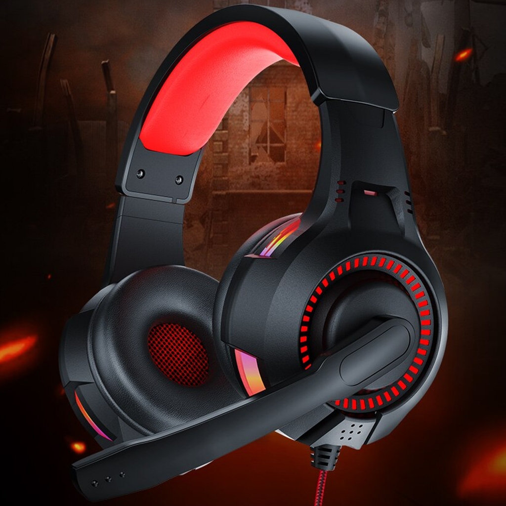 Headset Gamer Fone de ouvido HeadPhone Com Microfone Profissional para PC jogos | Shopee Brasil