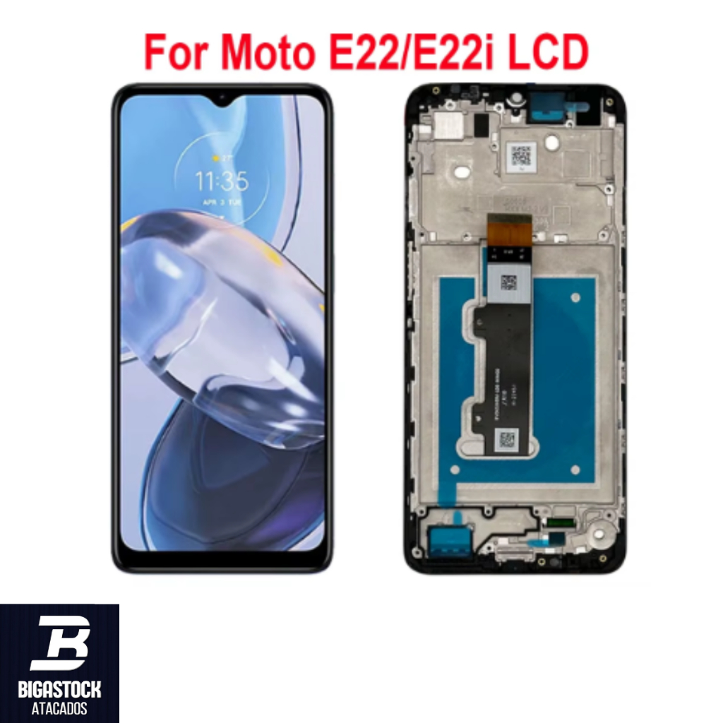 Frontal Display Moto E22 XT2239 Original Importada Com aro | Shopee Brasil