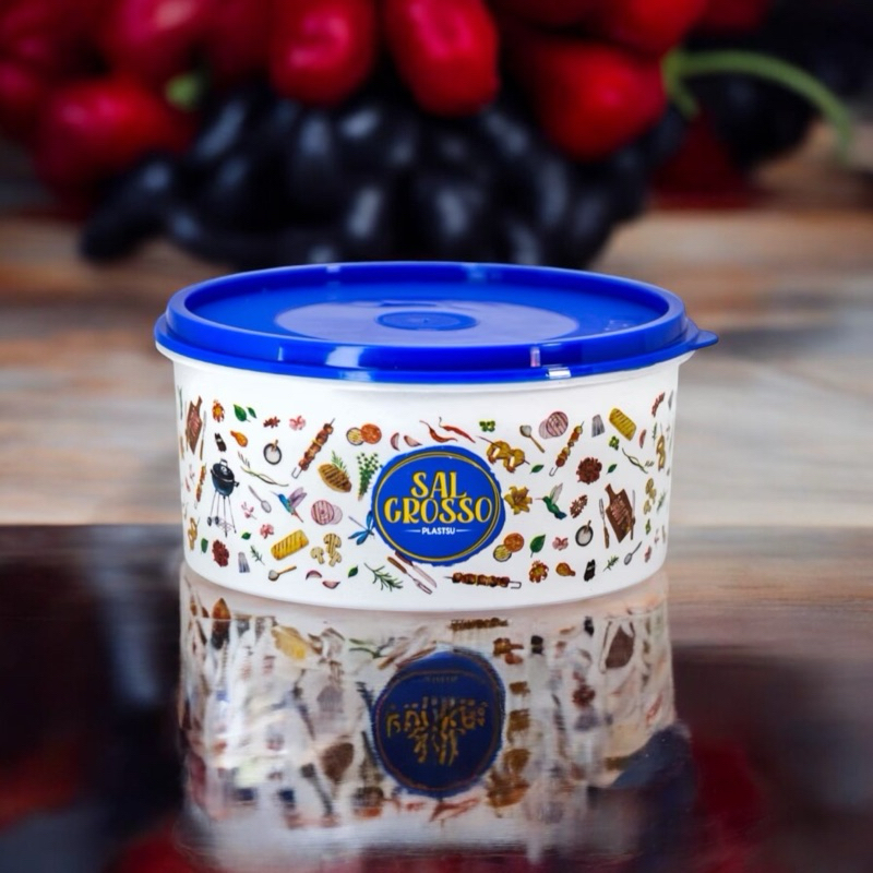 Pote Para Sal Grosso De 1,1 Litros Multiuso Decorado Linha Floral ...