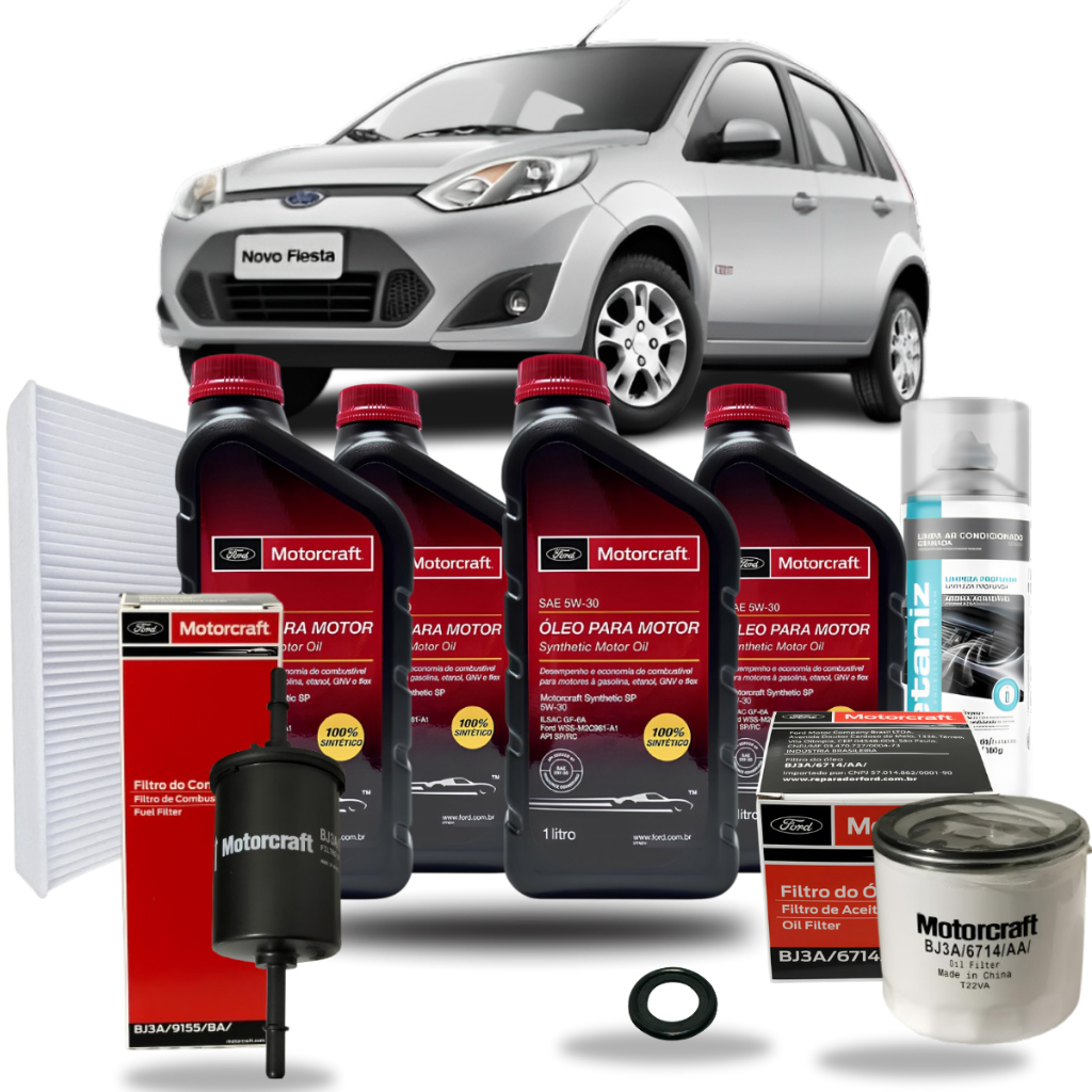 Kit Troca Revisão Óleo 5w30 Motorcraft Ford Fiesta Rocam Zetec 1.0 1.6 ...